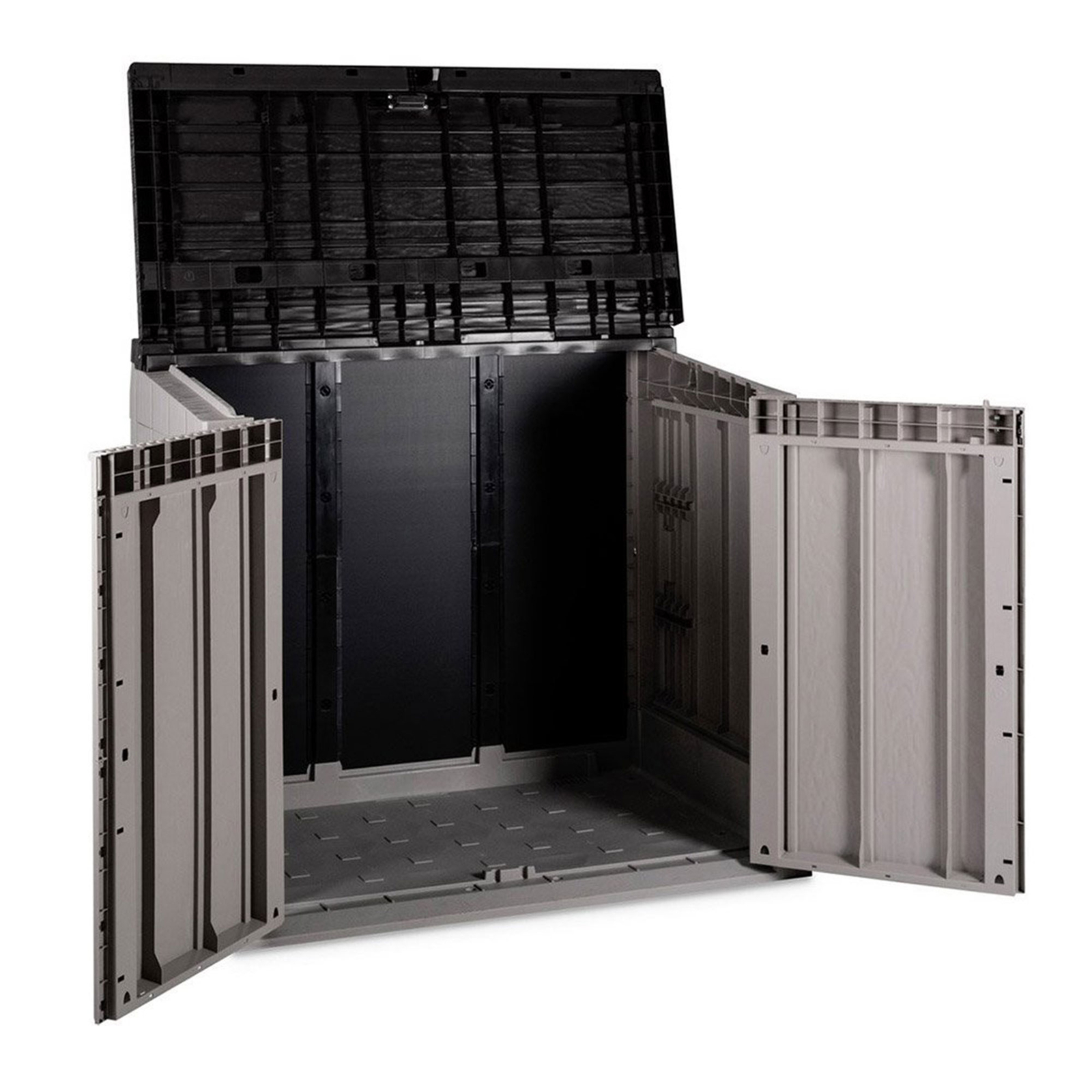 Toomax Stora Way Outdoor Storage Shed Cabinet, Taupe Grey/Anthracite ...