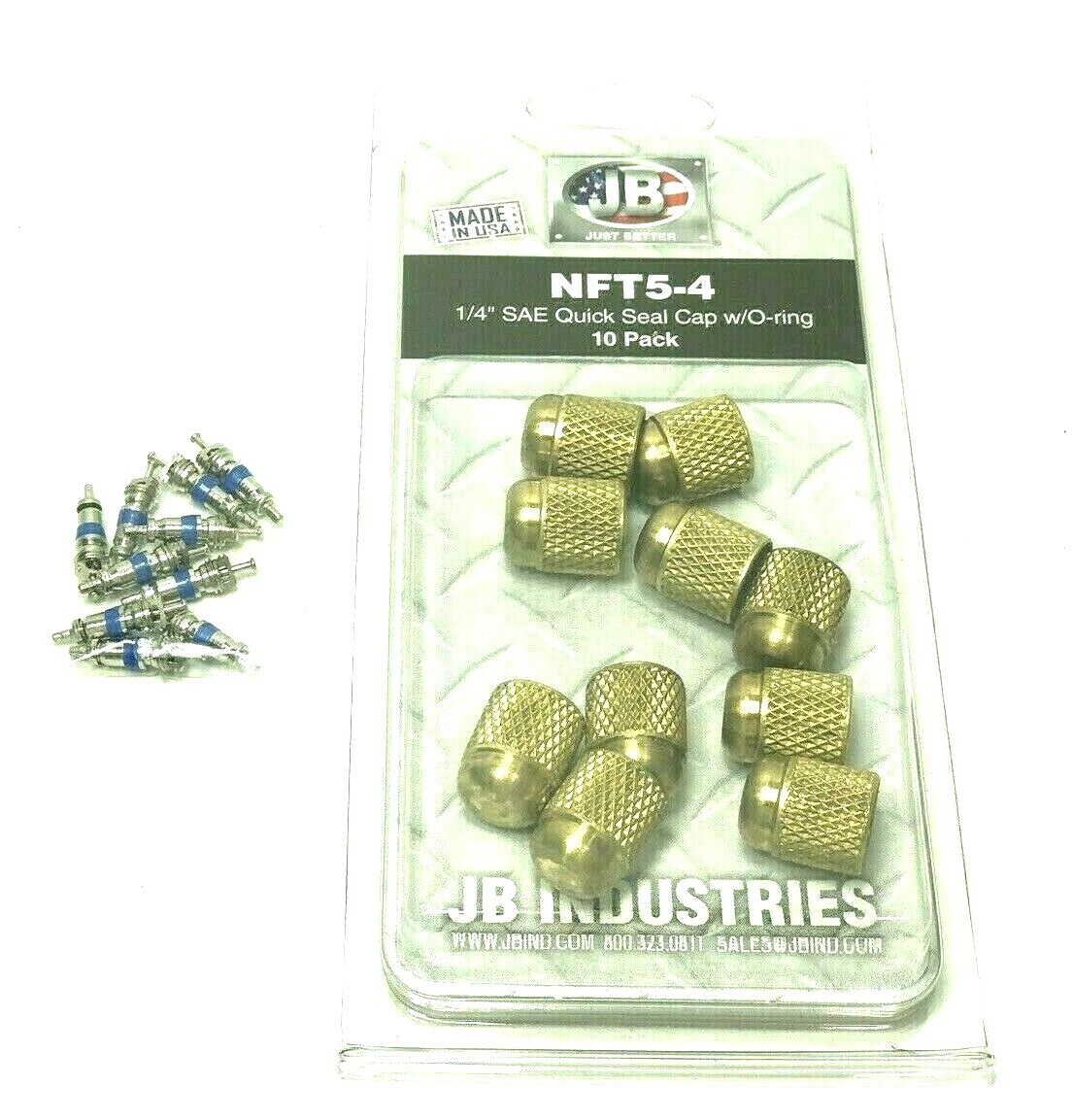 10 CAPS + 10 CORES BUNDLE 1/4" SAE Cap w/ Gasket NFT5-4 JB Industries ...