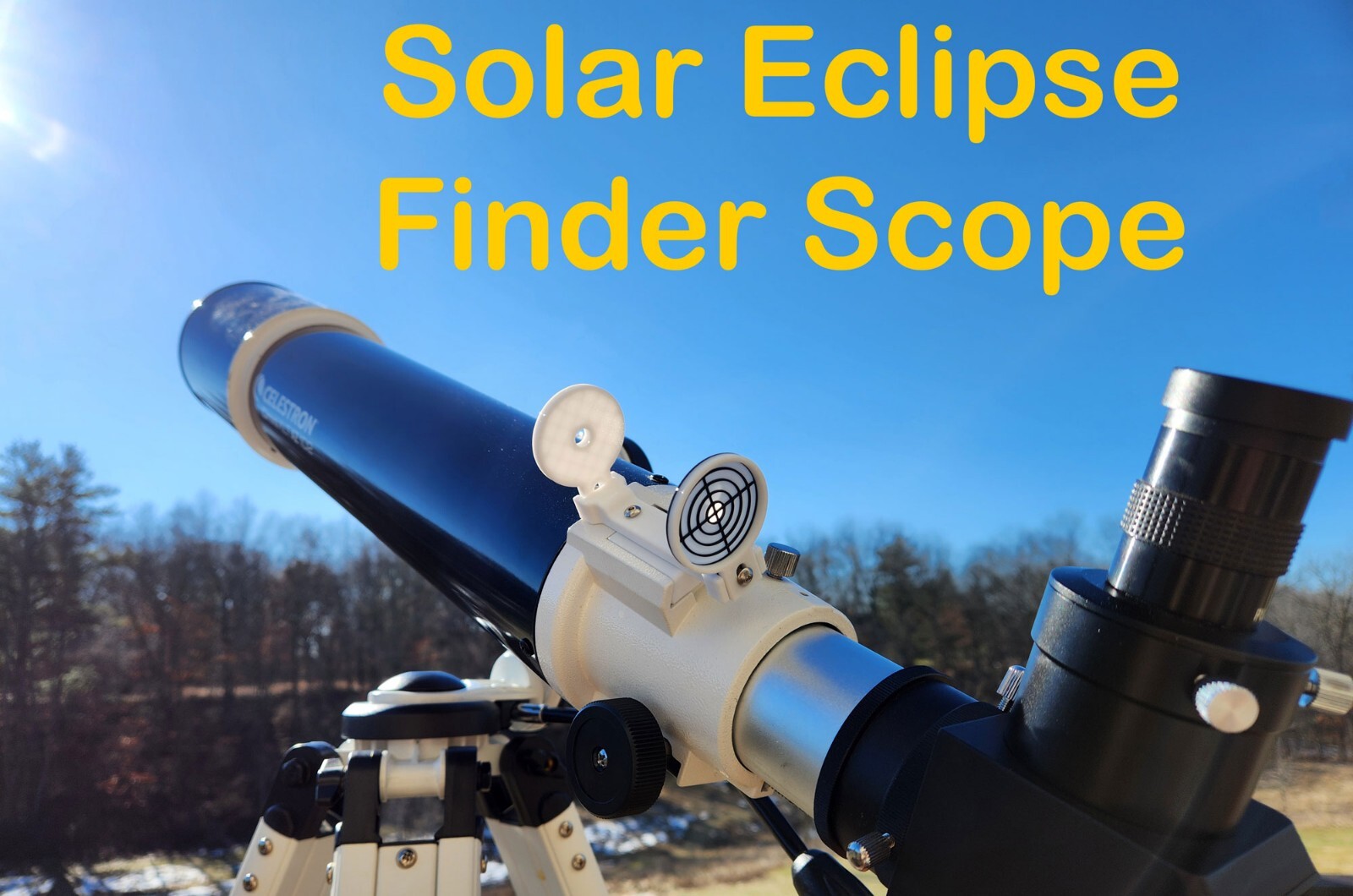 Solar Finder Scope for Telescopes (White) - Easiest to USE for Solar ...