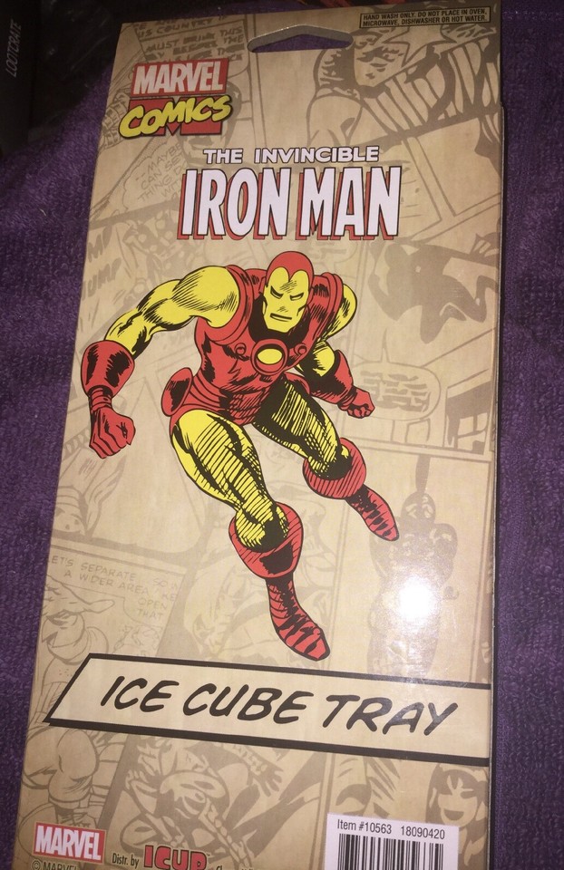 Marvel Comics The Invincible Iron Man Ice Cube Tray Red Silicone ...