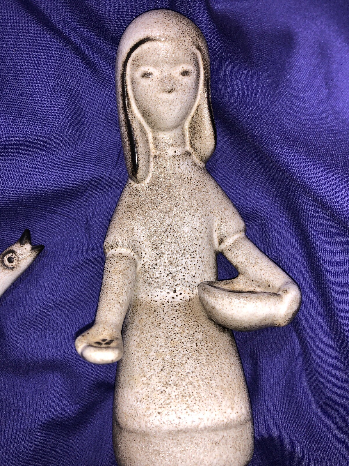 Howard Pierce Ceramic Porcelain Girl Feeding Goose Figurine | eBay