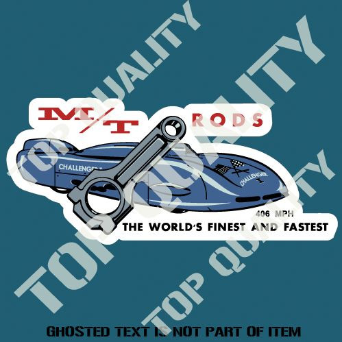 MT RODS MICKEY THOMPSON Decal Sticker Retro Vintage Americana Decal Hot ...