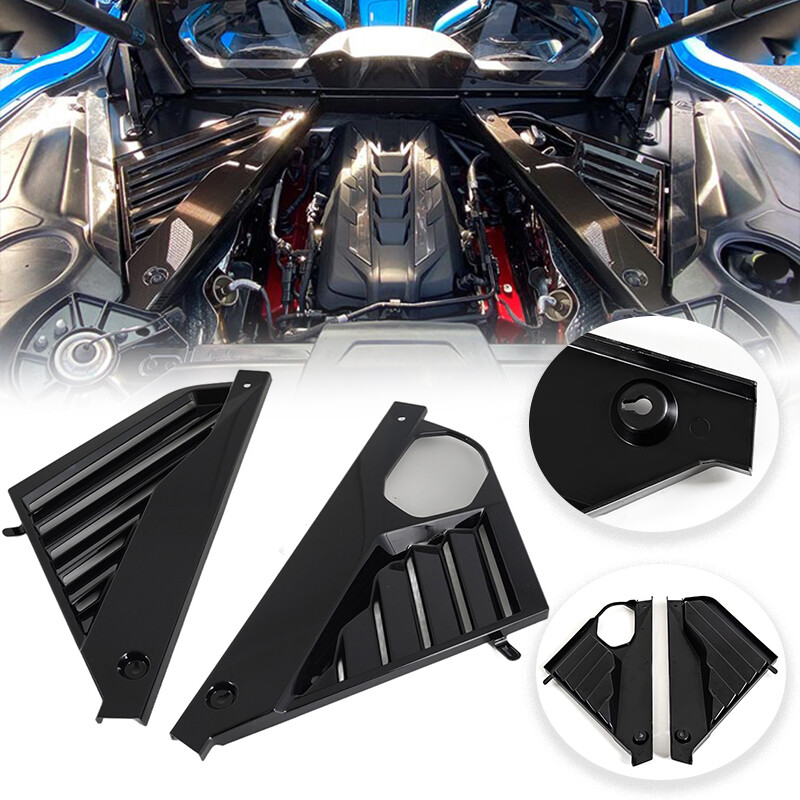 Gloss Black Engine Bay Panel Cover Factory Style For Chevy Corvette C8 ...