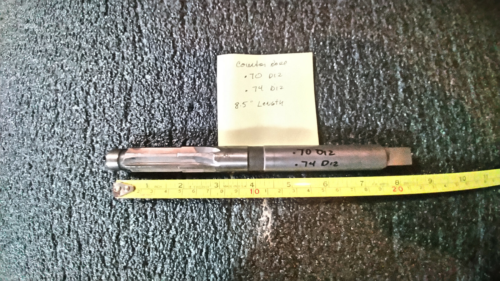 Counter bore Reamer 9" long .70 and .74 step reamer | eBay
