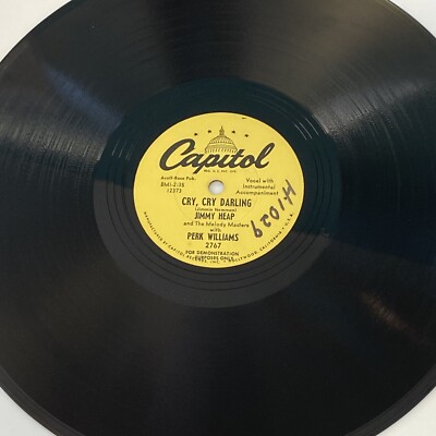 ROCKABILLY Jimmy Heap - Perk Williams 78 rpm CAPITOL 2767 Cry Darling ...