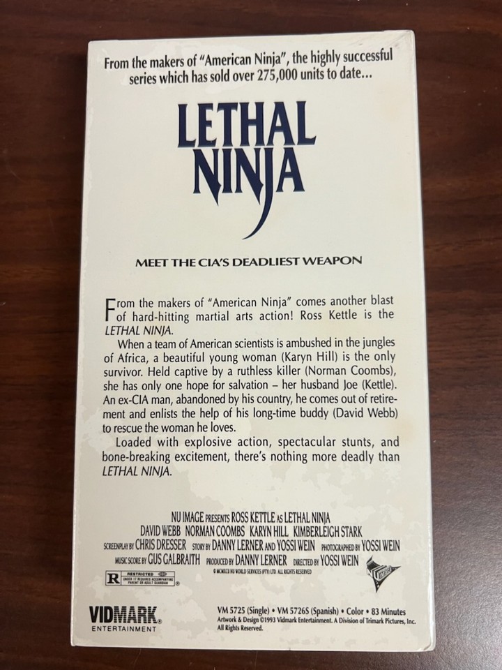 Lethal Ninja VHS - 1993 - BRAND NEW SCREENER | eBay
