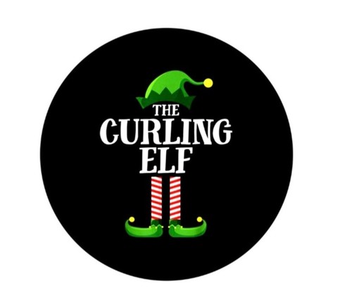 Curling Christmas Elf Holiday 2.25” Pinback Button Pin Badge | eBay