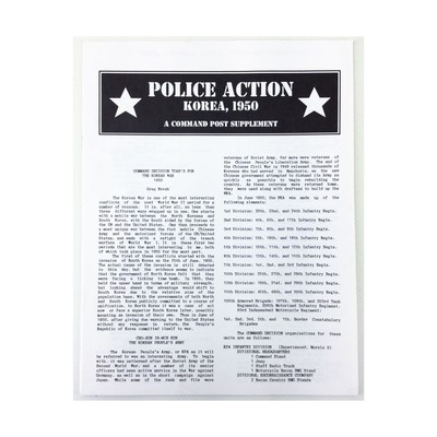 GDW Command Post Police Action - Korea, 1950 Mag EX | eBay
