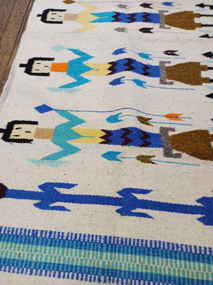 Handwoven Wool Corn Maiden Rug; 30"x60"; CM29-01 | eBay