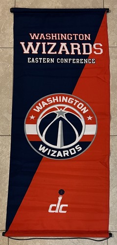 Washington Wizards Logo Banner 18x45 Nylon Red Blue Eastern Conference ...