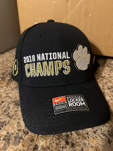 NIKE Clemson Tigers 2018 CFP National Champs Adjustable Hat Black New ...