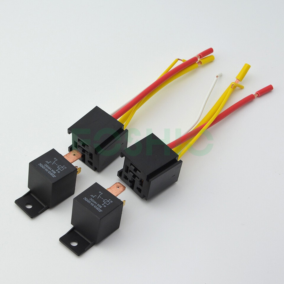 2 Pcs Auto Car Relay DC 12V 80A 4pin Normal Open Relay SPST Switch for ...