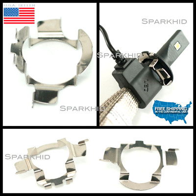 H7 LED kit Bulb Holder Adapters retainers For Benz Audi BMW X5 ...