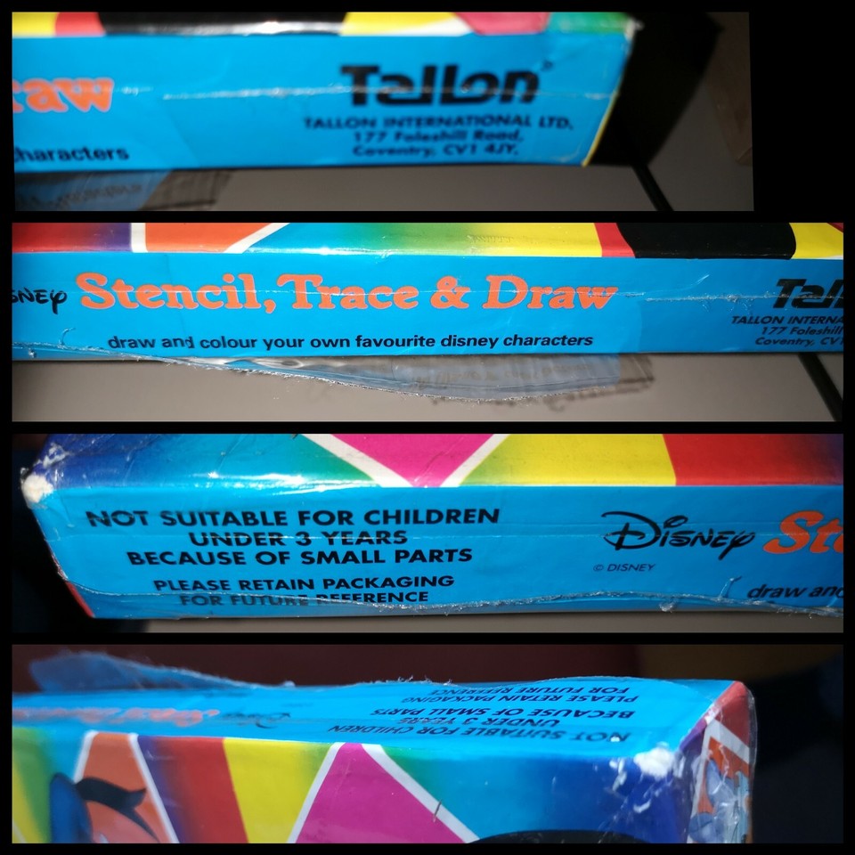 Sealed Vintage Disney Activity Stencil Trace & Draw Set Craft Fun ...