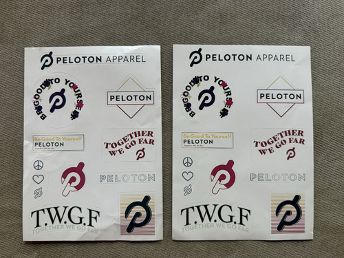 PELOTON 20 Stickers/Decals 2 sheets-sizes/styles for Bike/Tread/Laptop ...