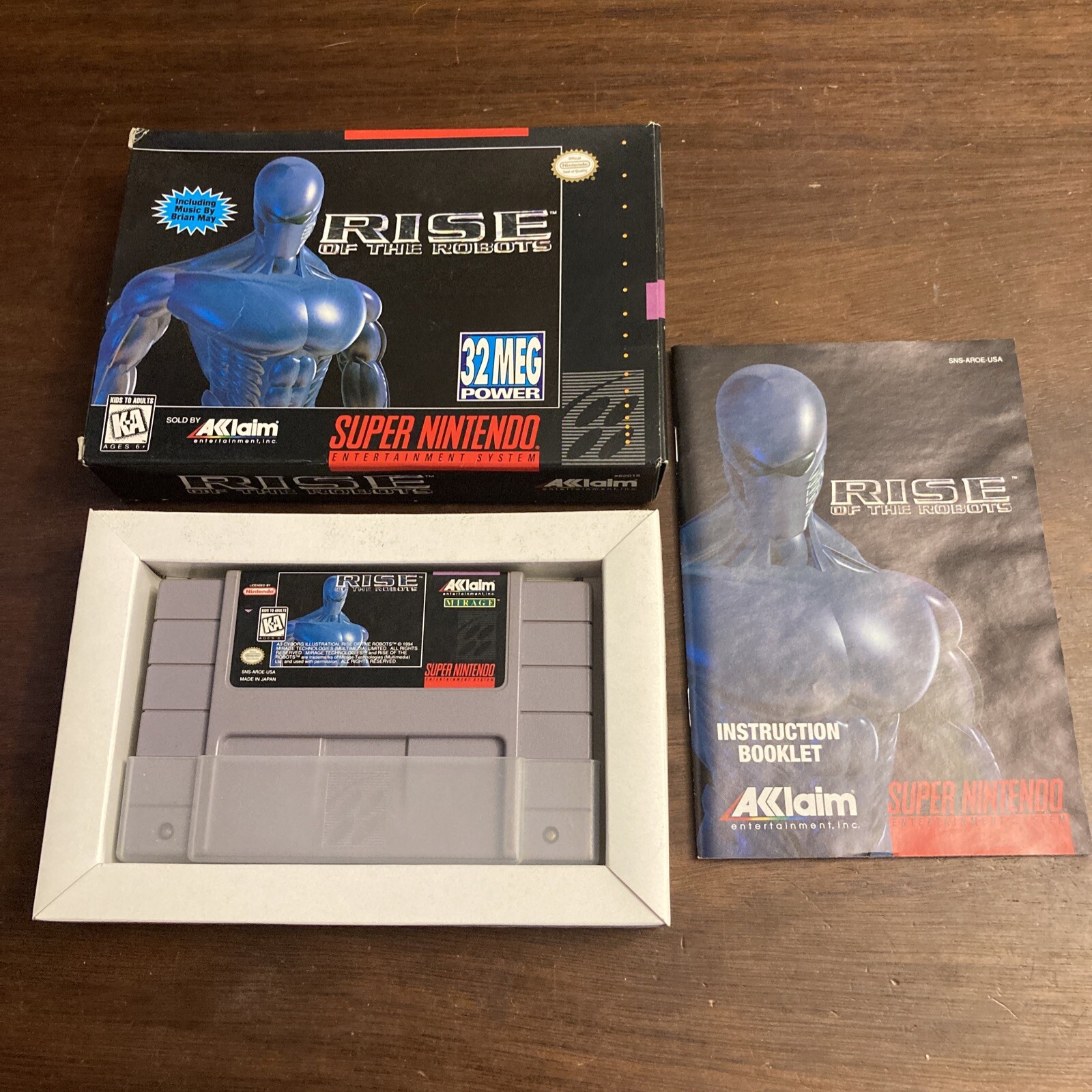 Rise of the Robots (Super Nintendo SNES, 1994) Complete - Tested ...