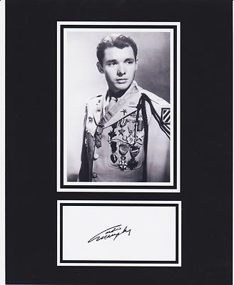 AUDIE MURPHY 8x10 REPRINT PHOTO & REPRINT AUTOGRAPH ON GLOSSY PHOTO ...