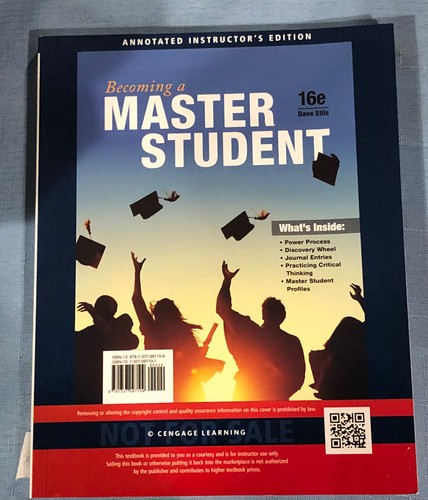 Becoming A Master Student 16th Dave Ellis IE | eBay