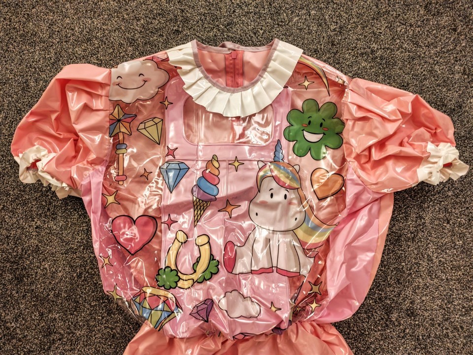 PVC ABDL Spreader Romper Pink Sissy XL | eBay UK