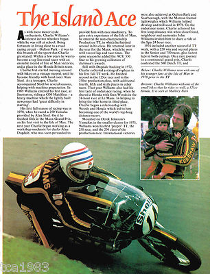 vintage CHARLIE WILLIAMS MOTORCYCLE Racing Article / Photo's | eBay