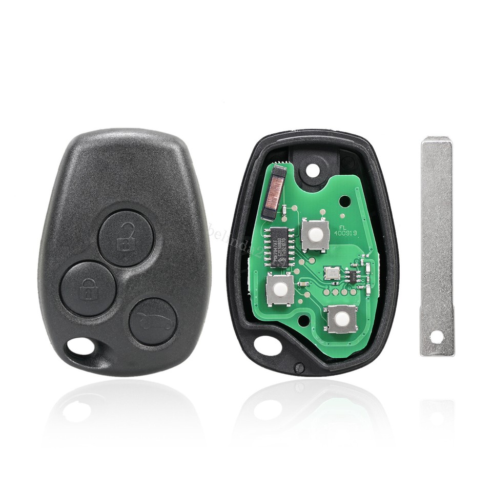 for 2006 2007 2008 2009 2010 Renault Clio 3 Button Remote Car Key Fob ...