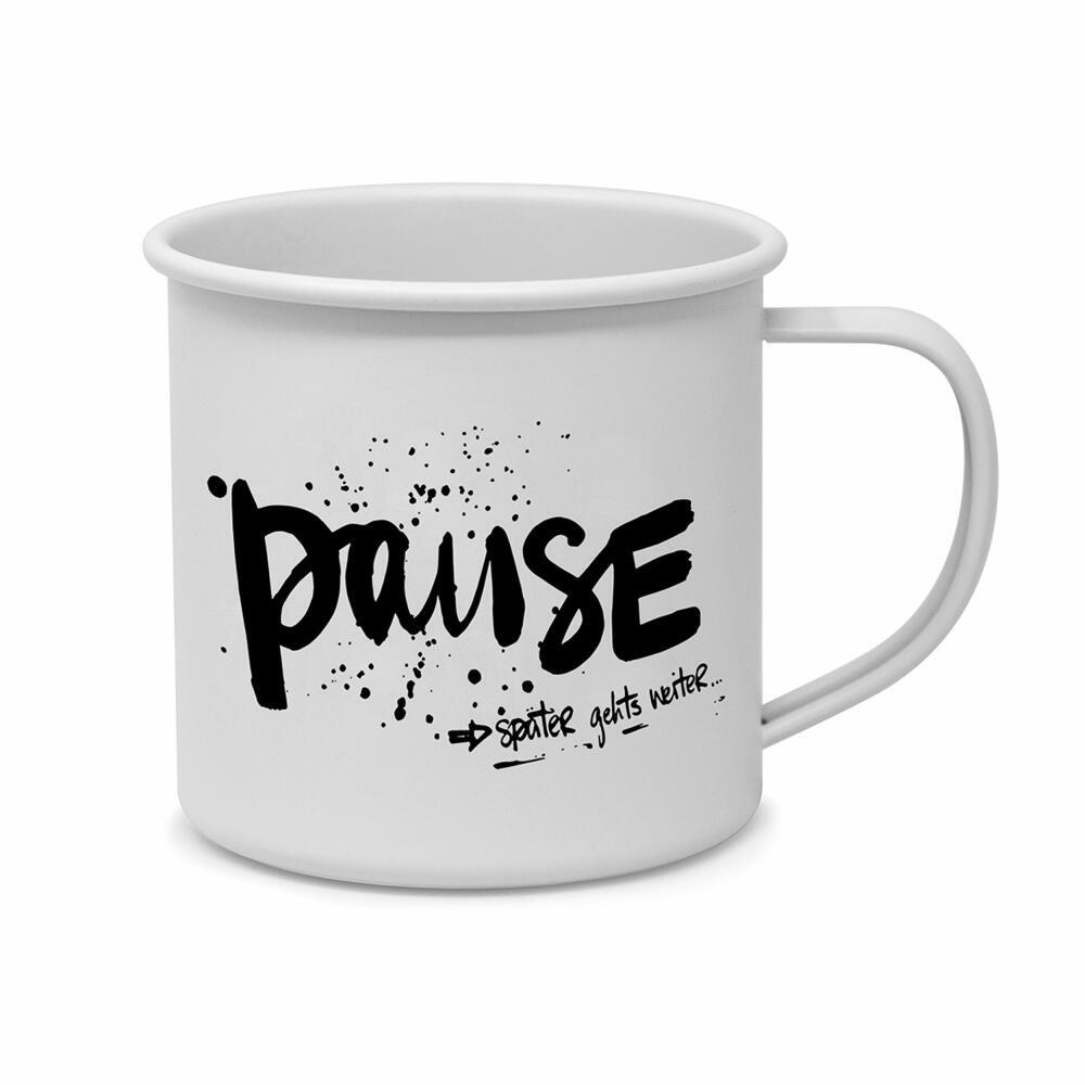 PPD Pause Metal Mug D@H Mug Coffee Mug Cup Metal 350 ml | eBay UK