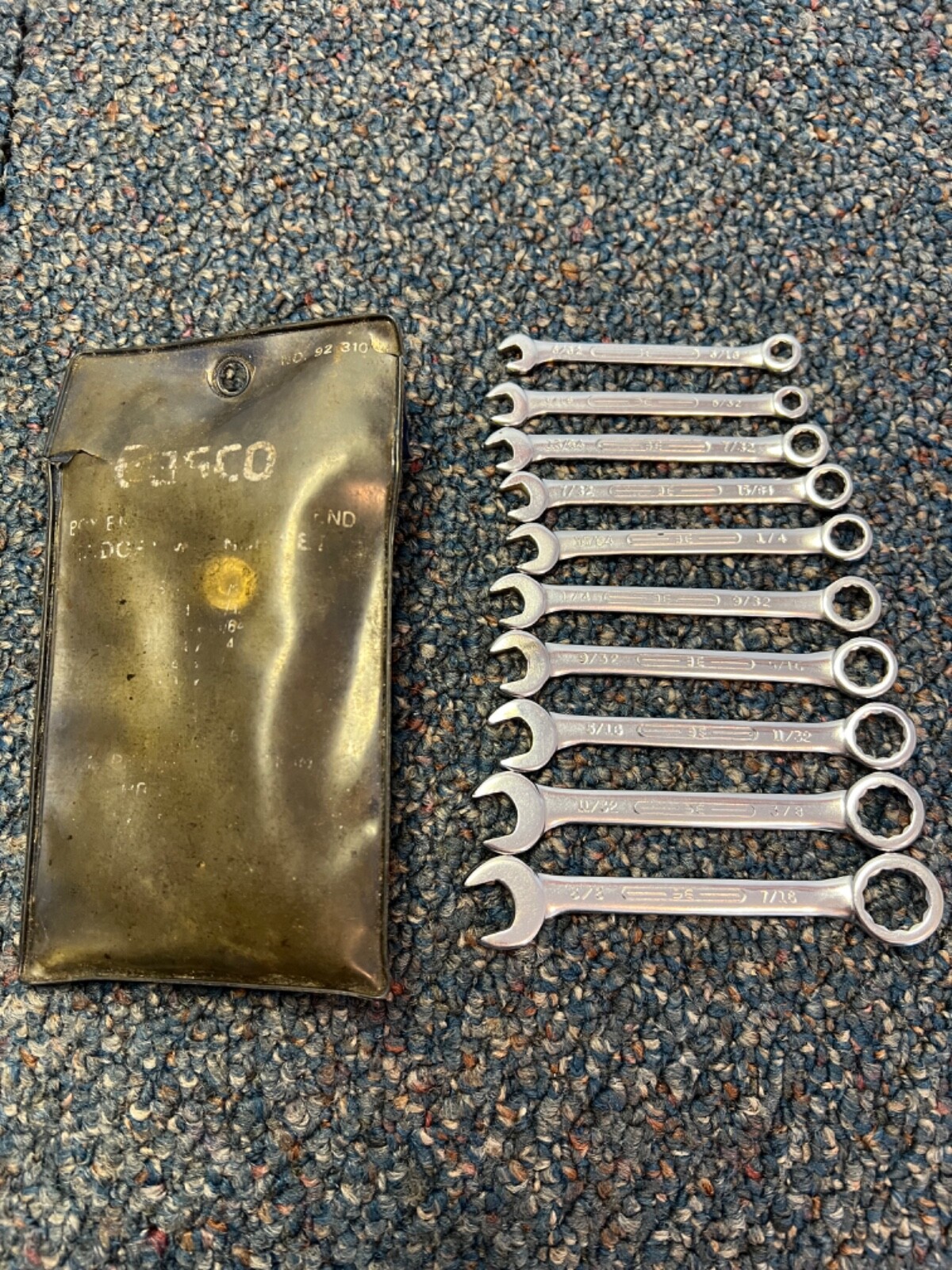 Vintage Easco no. 92 310 midget wrench set, 10-piece, complete ...