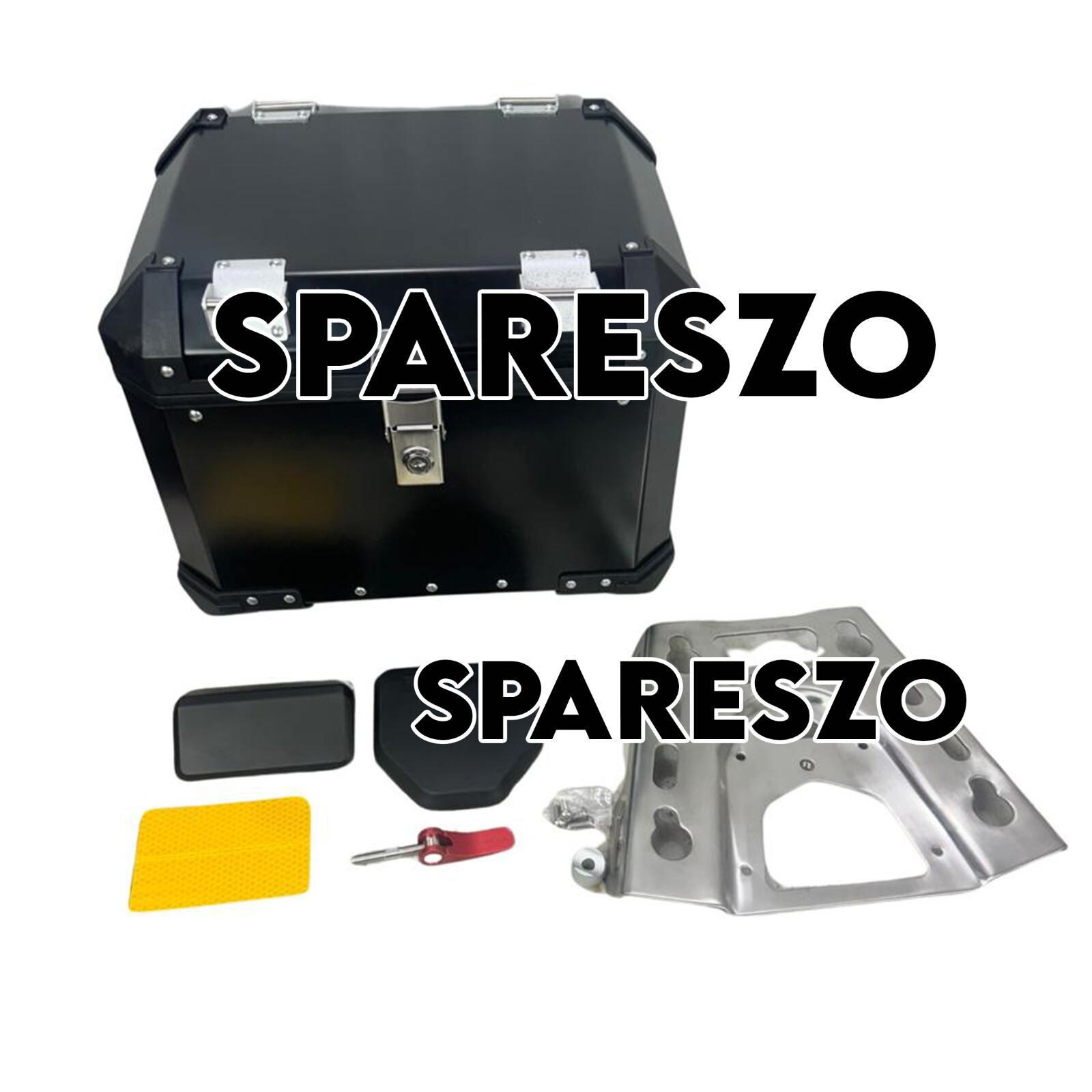 BLACK "ADVENTURE TOP BOX WITH TOP BOX MOUNT" Fit For Royal Enfield ...