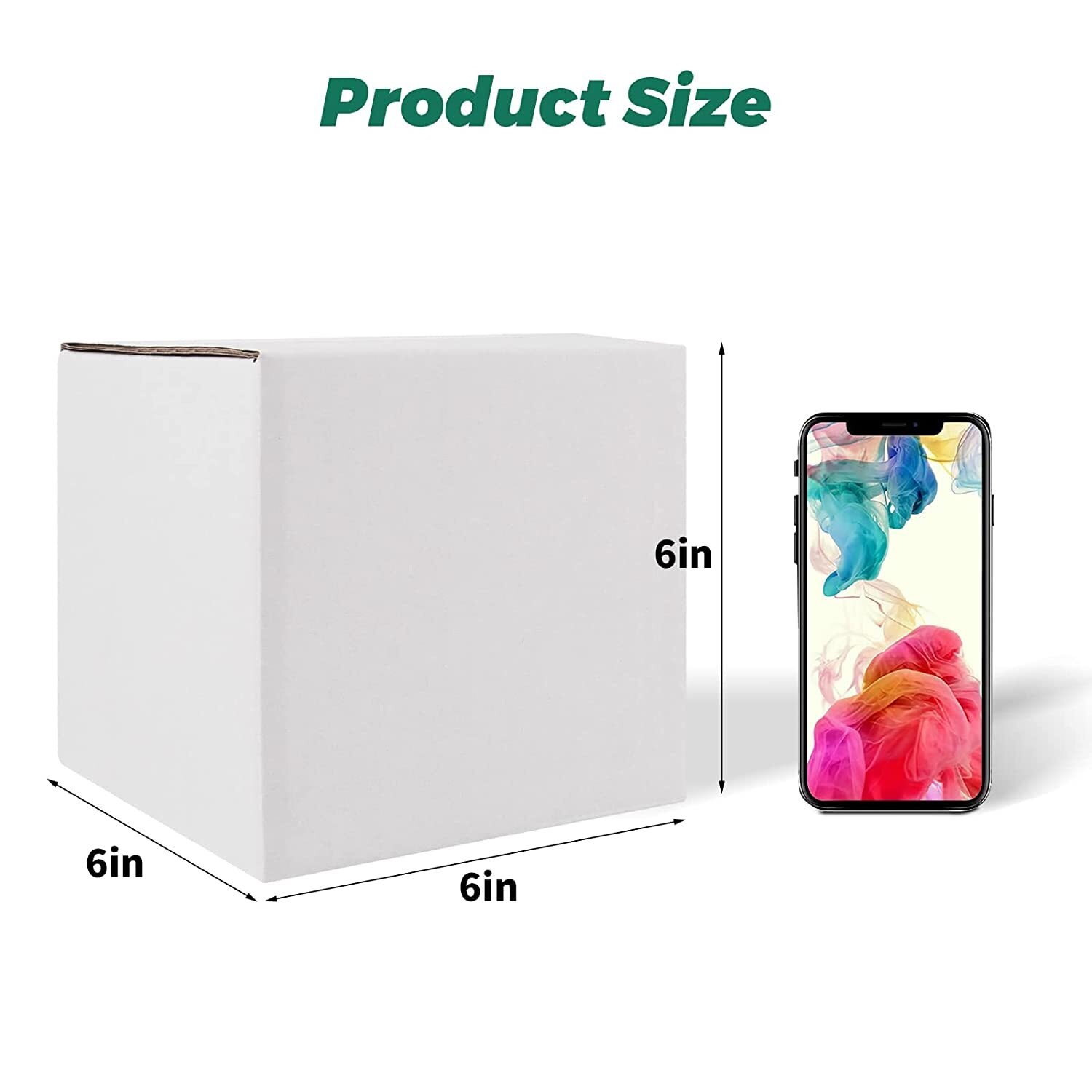 50 6x6x6 Cardboard White Boxes Mailing Packing Shipping Box Corrugated ...