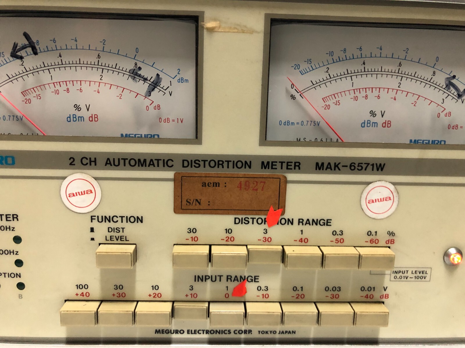 Meguro MAK-6571W 2 CH Automatic Distortion Meter | eBay