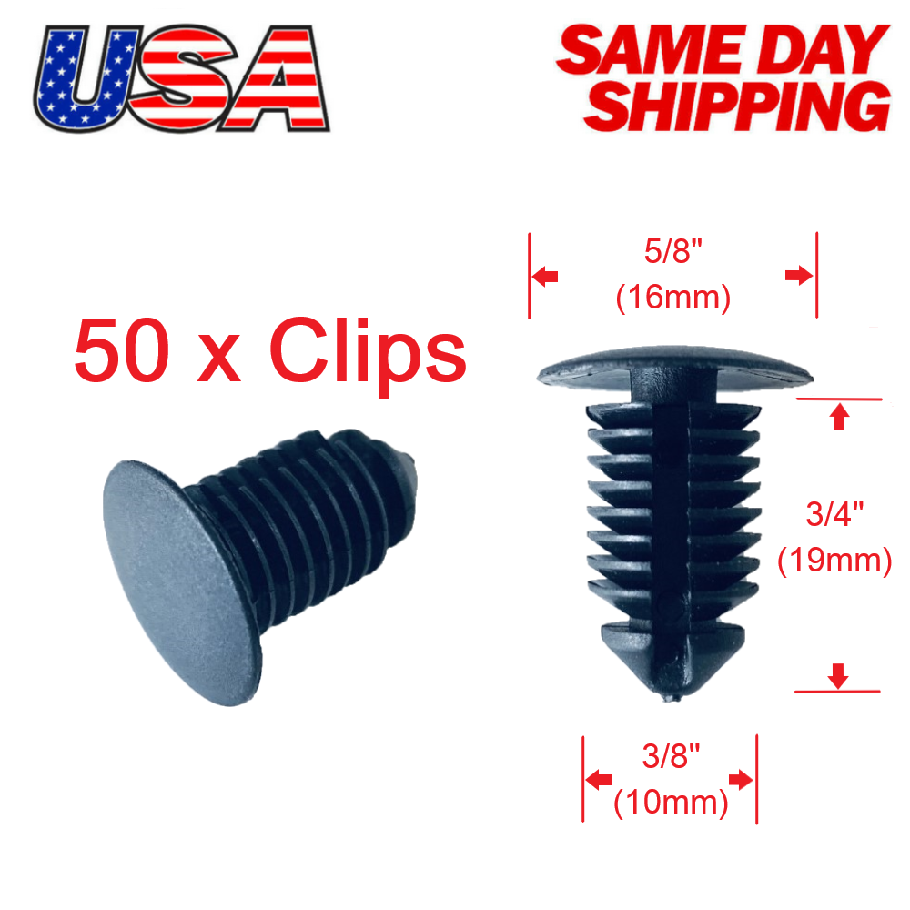 🔥Set of 50🔥 Rocker Moulding Trim Panel Push Pin Retainer Clips for Ford ...