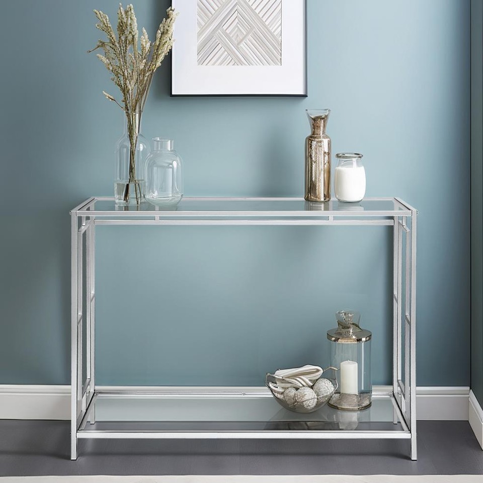 Indoor Entryway Hall Corridor Console Tables Accent Open Shelf Home ...