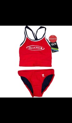 TYR Women TYReco GUARD DimaxFit TWO Piece Tankini SwimSuit - RED Size ...
