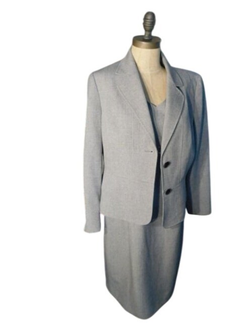 Kasper Size 12P Petite 3 Piece Suit Matching Jacket +Dress+ Pants ...
