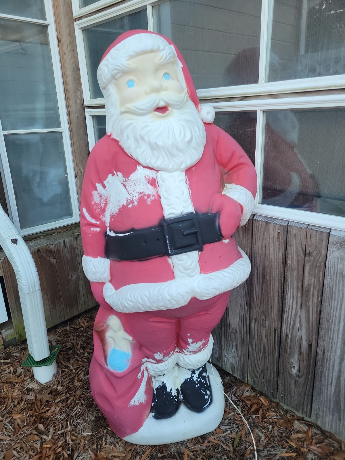 Vintage Huge 5ft Santa Claus Blow Mold Lights Up Christmas 60" | eBay
