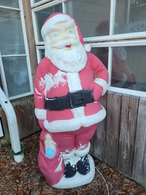 Vintage Huge 5ft Santa Claus Blow Mold Lights Up Christmas 60" | eBay