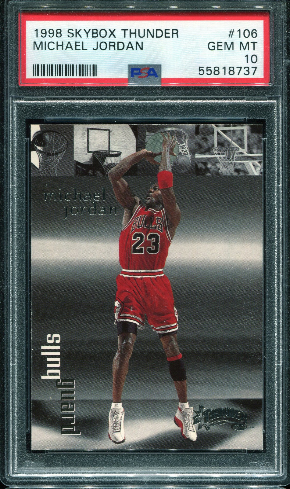 1998 Skybox Thunder #106 Michael Jordan PSA 10 Gem Mint HOF Chicago ...