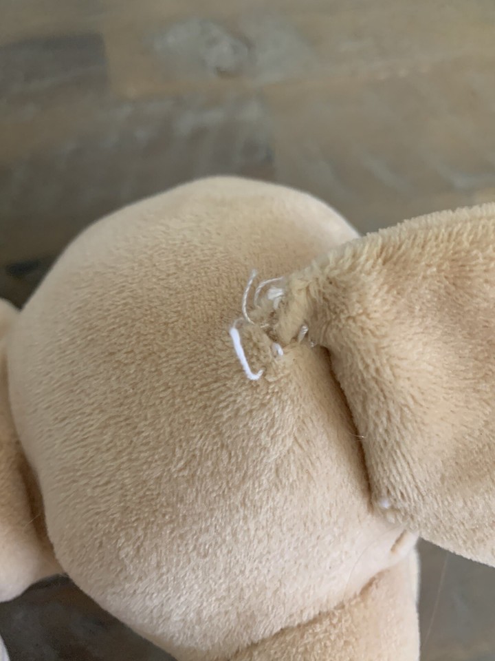 Kellytoy Plush Dog rattle Lovey Baby Toy Tan Brown Soft Eyes Crinkle ...