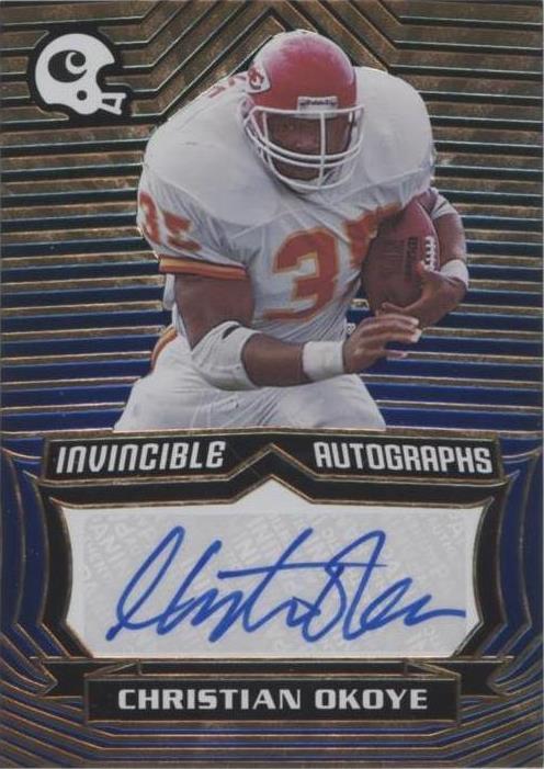 2021 Panini Chronicles - Invincible Autographs Christian Okoye #INV-OKO ...