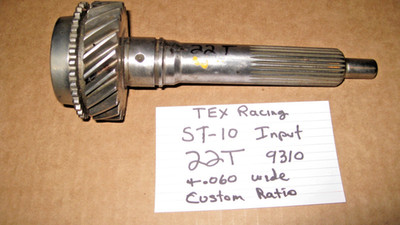 Super T10 Transmission Input Shaft 22 Tooth Custom TEX RACE Ratio 9310 ...