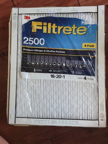 3M Filtrete 2500, 16x20x1 Air Filter 4 Pack - open box | eBay