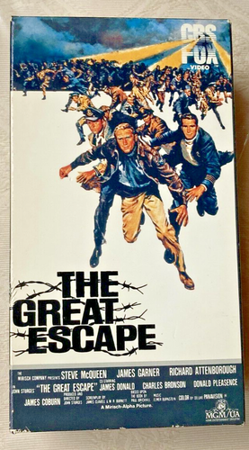 Original 1963 The Great Escape 1986 CBS FOX VHS Movie Recorded in Hi-Fi 2 Tapes | eBay