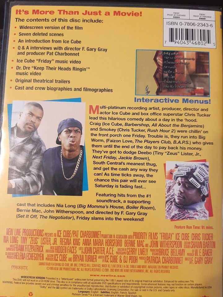 Friday with Ice Cube (DVD)- You Can CHOOSE WITH OR WITHOUT A CASE | eBay