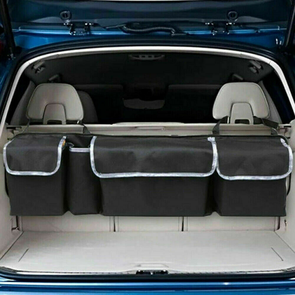 Black Large Car Boot Organiser Tidy Back Seat Storage Bag Hanging ...