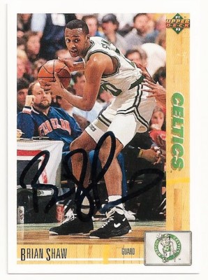 BRIAN SHAW - SIGNED/AUTO/AUTOGRAPH ON A BASKETBALL CARD - BOSTON ...