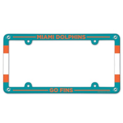 MIAMI DOLPHINS GO FINS 6"x12" LICENSE PLATE FRAME NEW WINCRAFT 🐬 | eBay