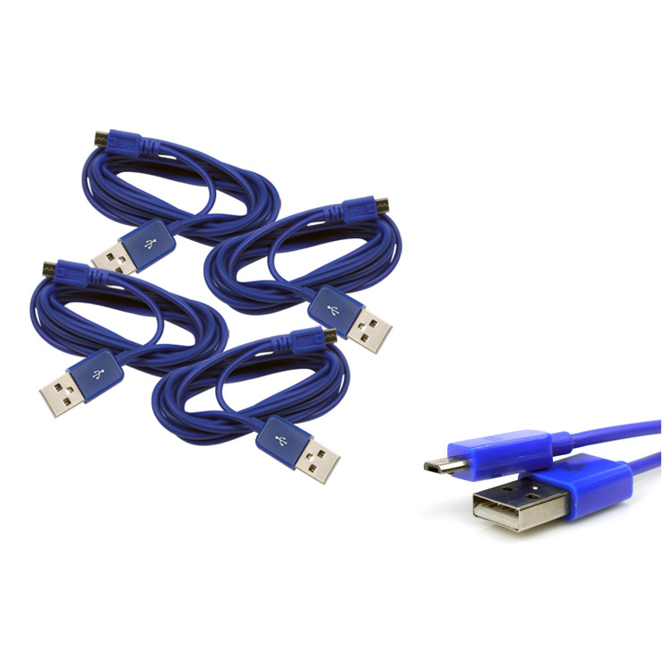 4X 10FT MICRO USB DATA POWER CHARGER CABLE CORD BLUE DROID DNA HTC ONE ...