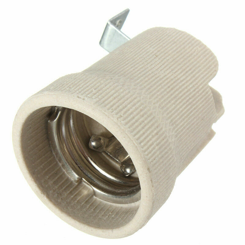 Edison Screw E27 ES Ceramic Socket Bulb Holder & Fixing Bracket for ...