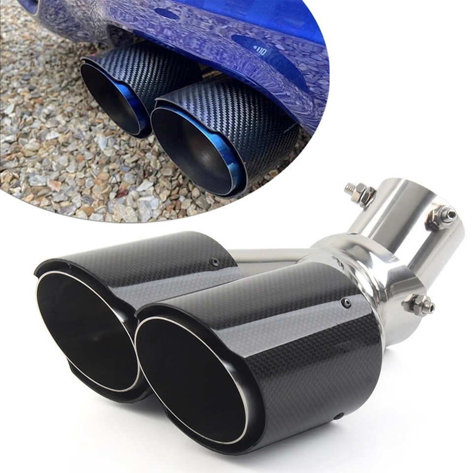 89mm Outlet Car Muffler Tip Y Shape Double Exit Exhaust Pipe Nozzle ...