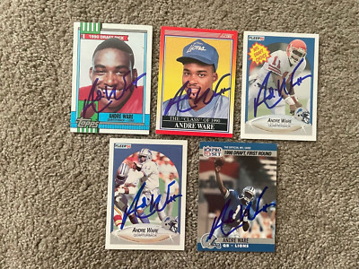 ANDRE WARE signed 5 card lot, Detroit Lions Rookie cards, Heisman | eBay